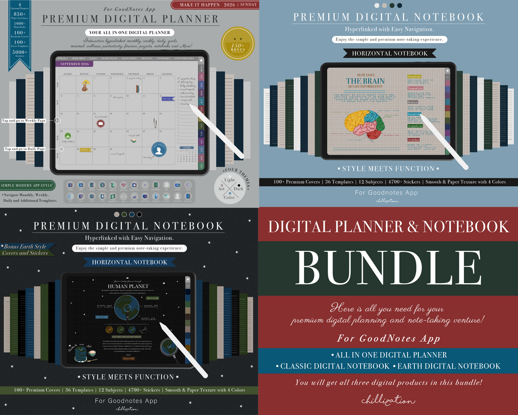 GoodNotes Ultimate Bundle: 2026 Premium All-In-One Digital Planner | 2 ...