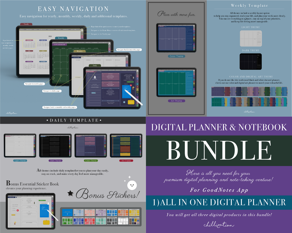 GoodNotes Ultimate Bundle: 2026 Premium All-In-One Digital Planner | 2 ...